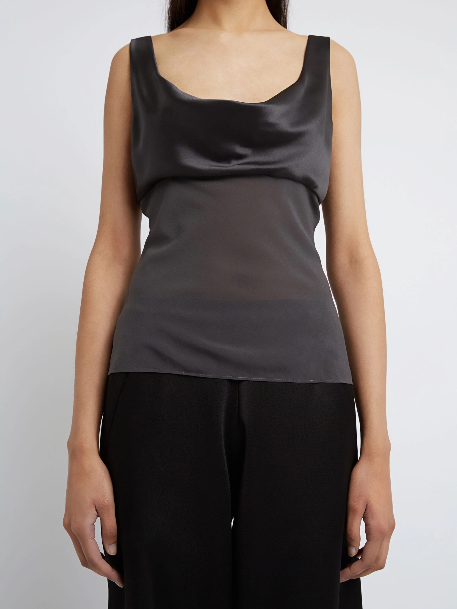 SHEER TORSO COWL TANK - Helga Design