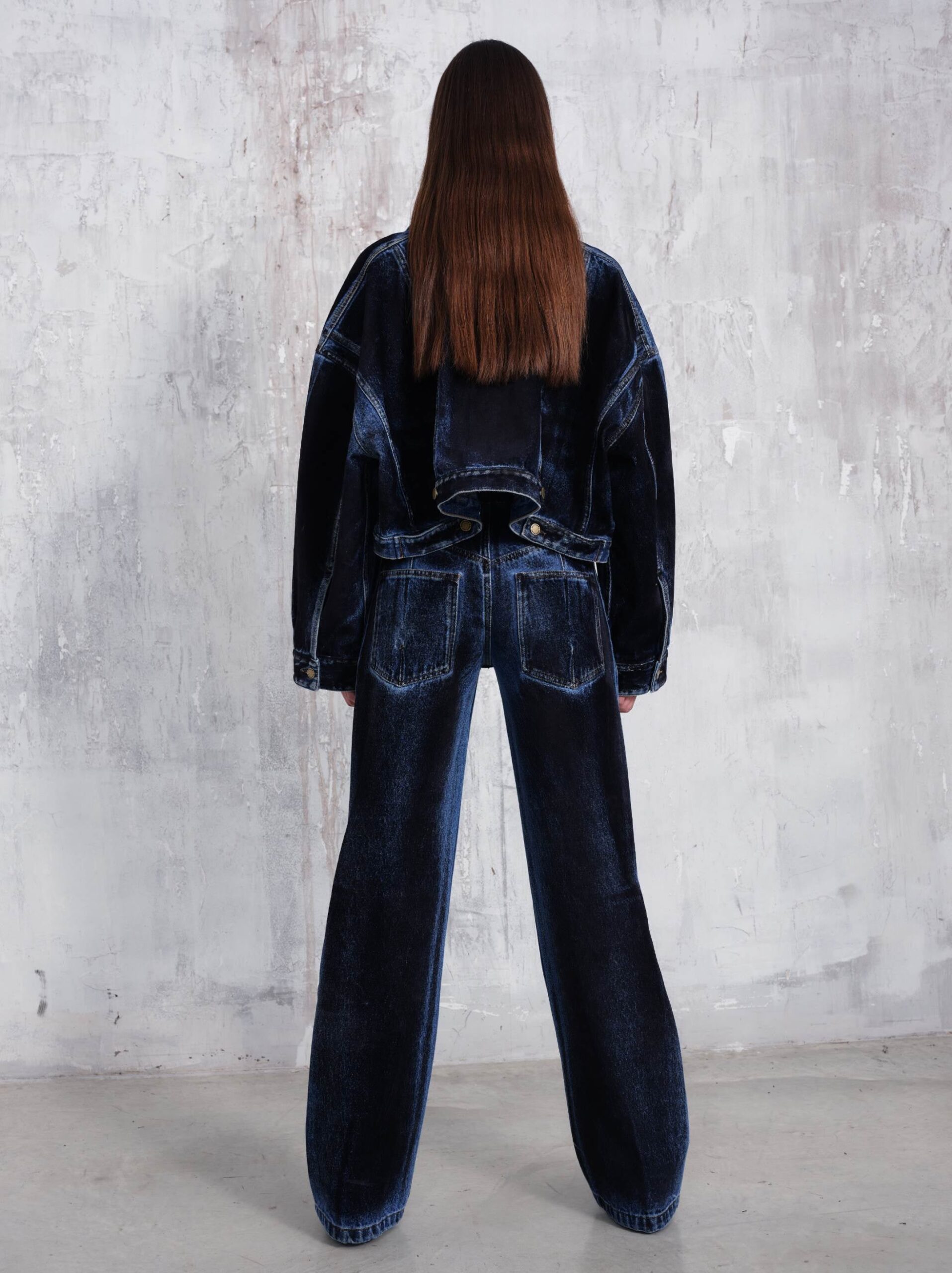 LU FLOCK FILM FITTED DENIM - Helga Design