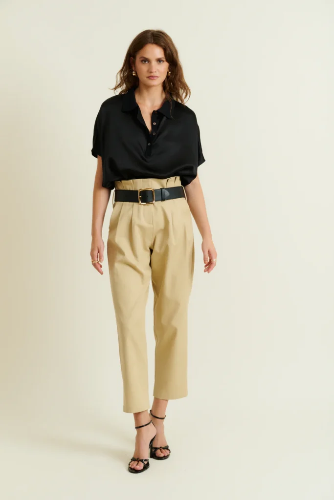 ISABELLE SILK POLO - Helga Design